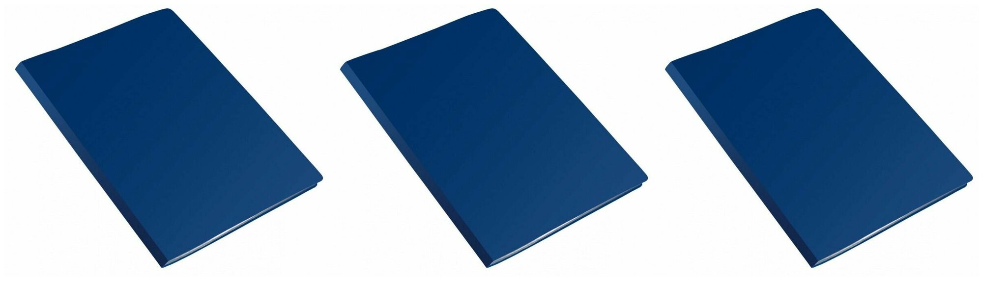 Attache Папка пластиковая с пружинным скоросшивателем Экономи, корешок 15 мм, синяя, 3 шт/