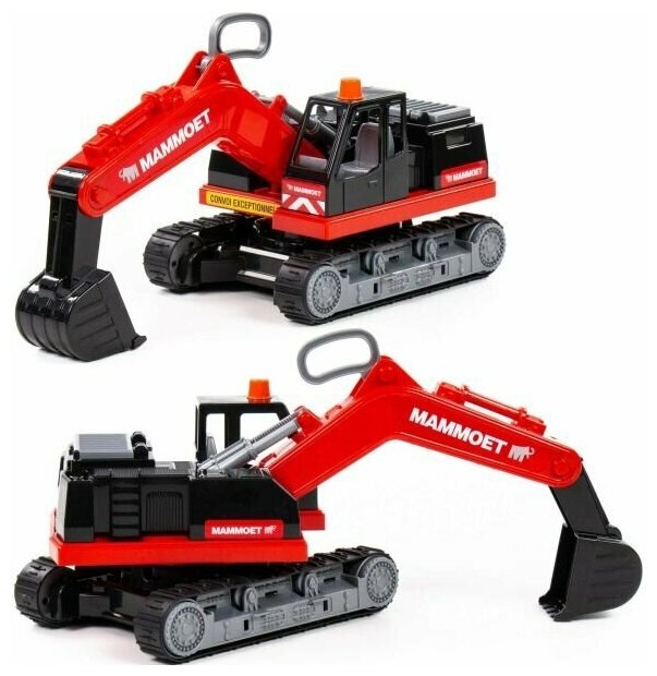 Игрушечный экскаватор для песочницы - 36 см / с резиновыми гусеницами / Полесье MAMMOET
