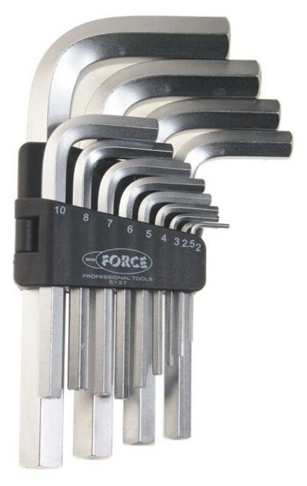 Набор ключей шестигранных 2-19мм Г-образных 13 предметов ROCKFORCE RF-5137