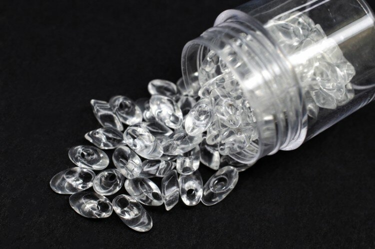 Бисер японский MIYUKI Long Magatama #0131 хрусталь, прозрачный, 10 грамм