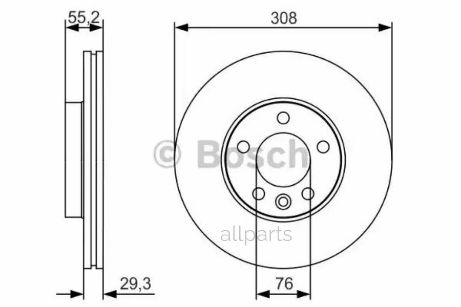 BOSCH 0 986 479 R84 Диск тормозной передний PREMIUM2