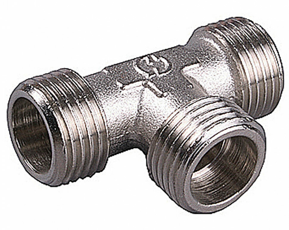 GENERAL FITTINGS Тройник GENERAL FITTINGS никелированная латунь, ш/ш/ш, 1/2", ( 51051-1/2 )