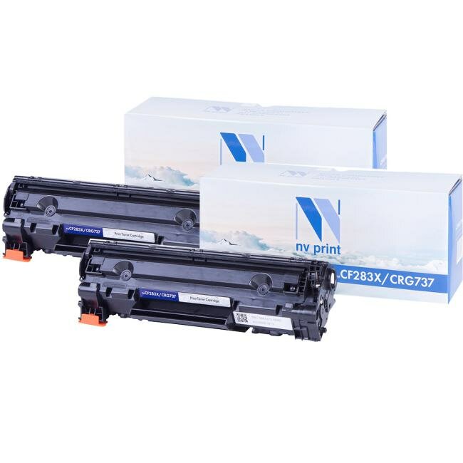 Картридж NVP NV-CF283X/NV-737-SET2 универсальные для HP/Canon LaserJet Pro M201dw/ M225dn// LBP 151dw i-Sensys/ 2 шт