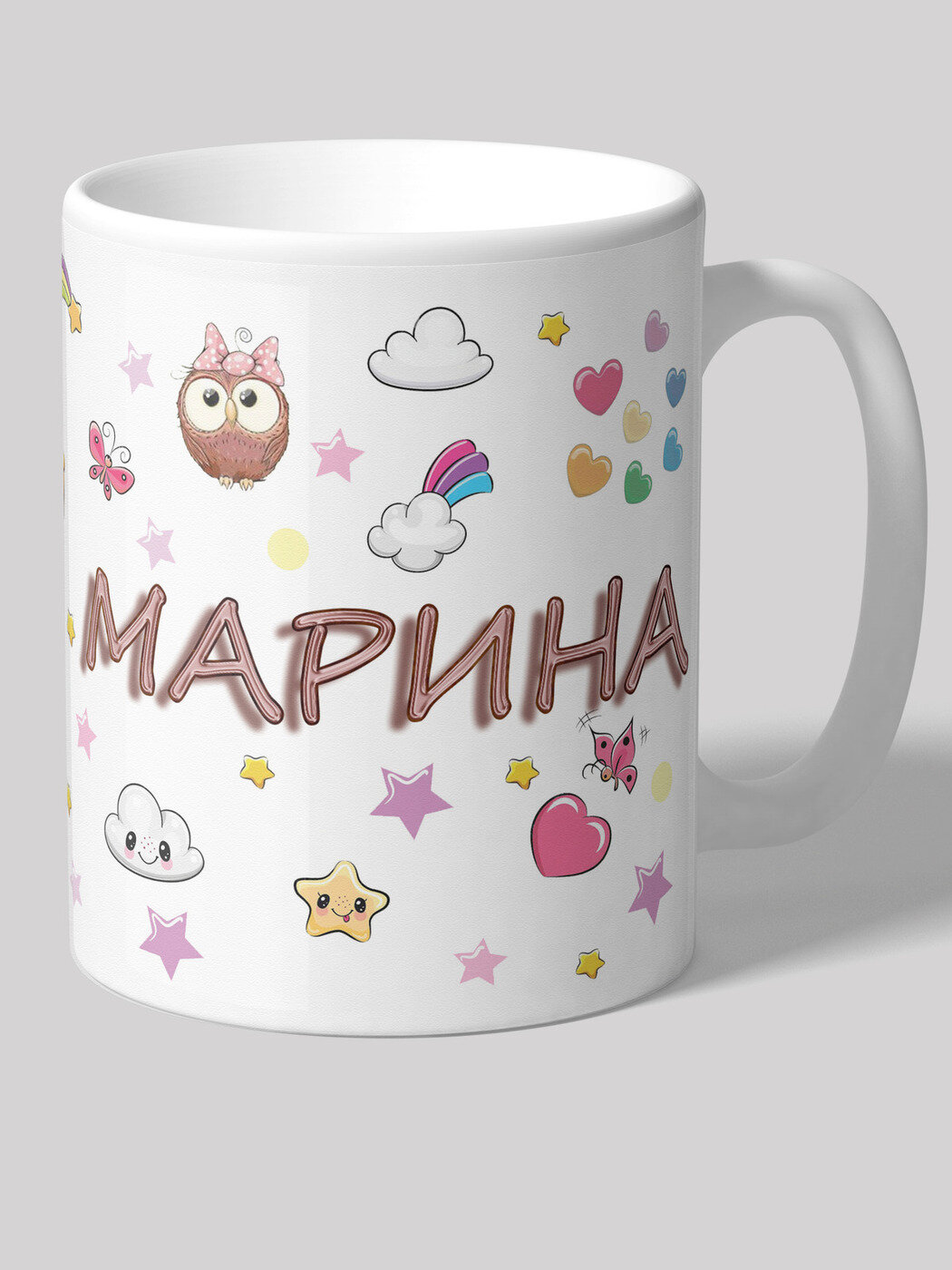 Кружка cooperative.moscow " Марина Единорог" (Марине, дочке, кружка Марине, именная кружка Марина, кружка с именем Марина, Марина) , 330 мл, 1 шт