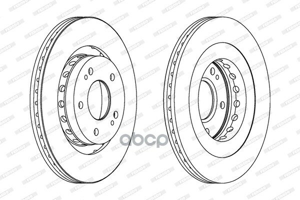 Диск торм. передн. [294x24] 5 отв. Ferodo арт. DDF1642C