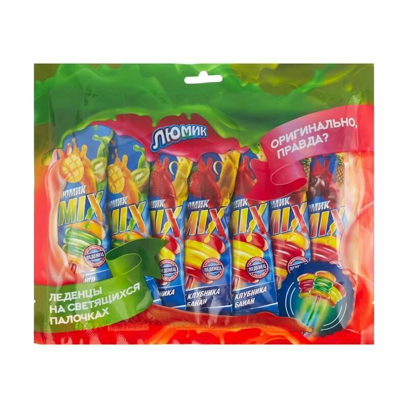 Леденцы на светящихся палочках "Люмик", 7 шт, 70 г