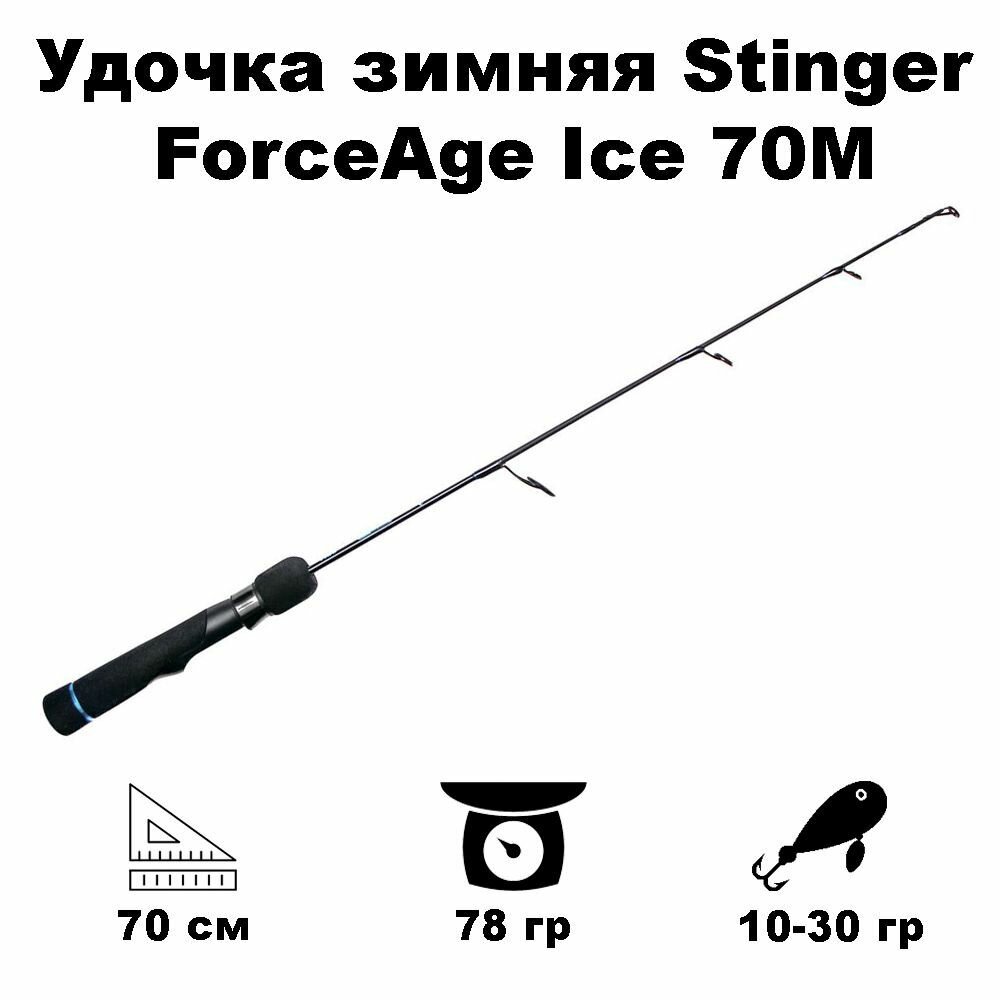 Удочка зимняя Stinger ForceAge Ice 70M до 30гр