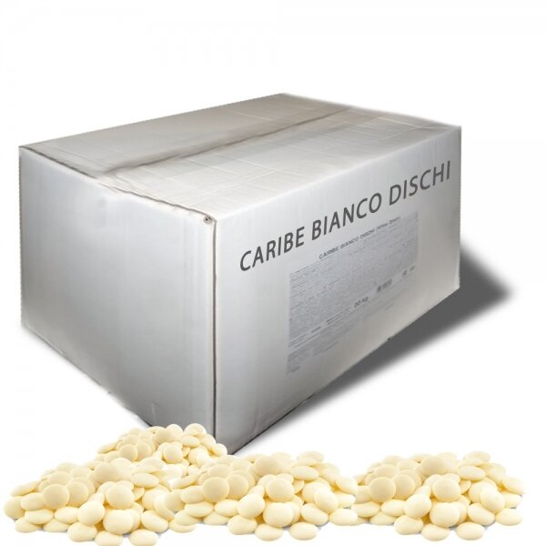 Глазурь белая Master MArtini Caribe Bianco Dischi (Мастер Мартини Карибе бьянко) в дисках, 20 кг