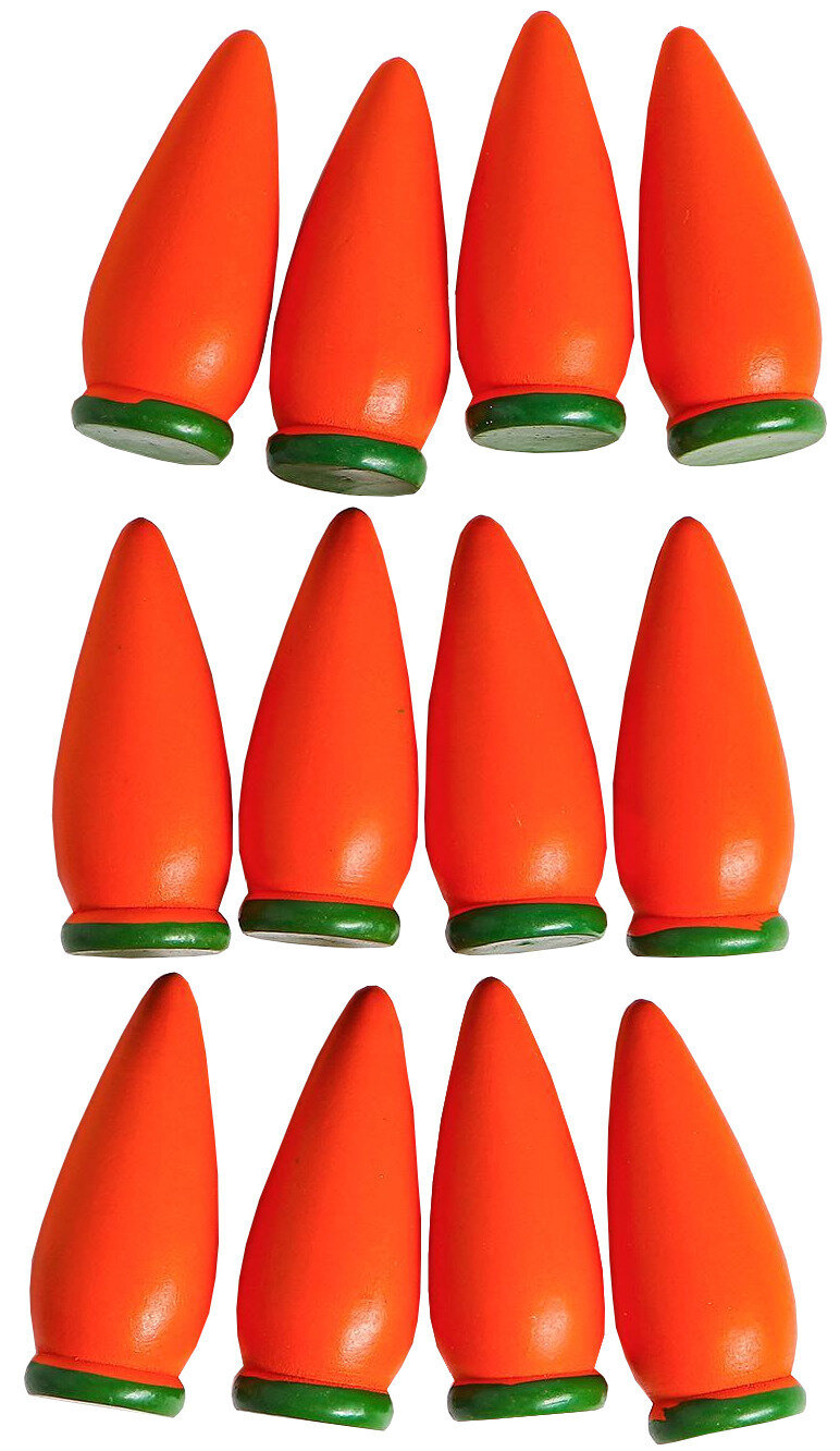 Счетный дидактический материал "Морковки", пособие для обучения счету, учимся считать, 12 элементов