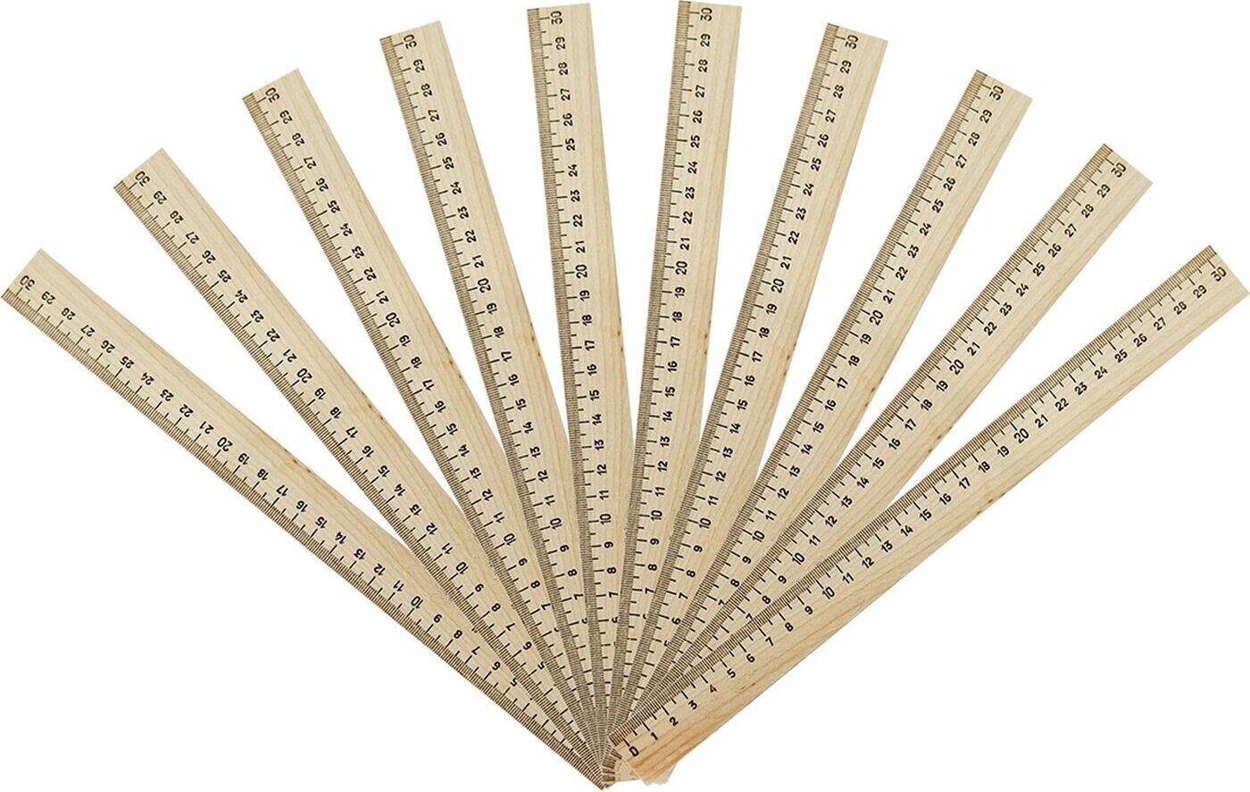 Линейка деревянная 30 см "ASMAR" (толщина 2мм) 1 шт