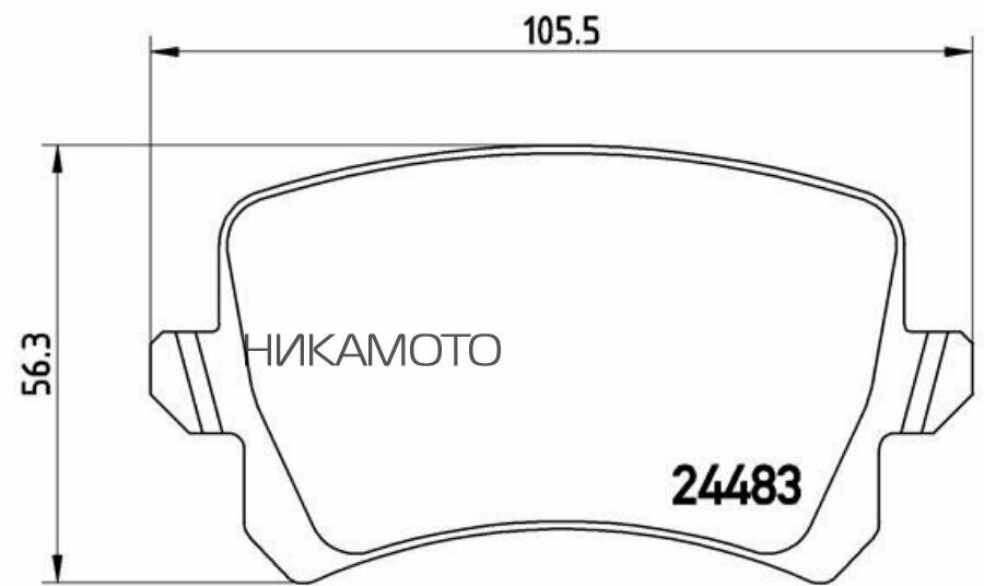 BREMBO P85109X Колодки тормозные VW PASSAT/TIGUAN 05- задн. Xtra