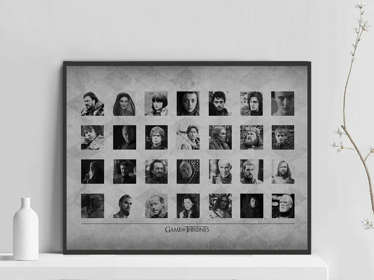 Постер Игра Престолов Персонажи , размер А2 без рамы. Плакат Game of Thrones для интерьера и в подарок.