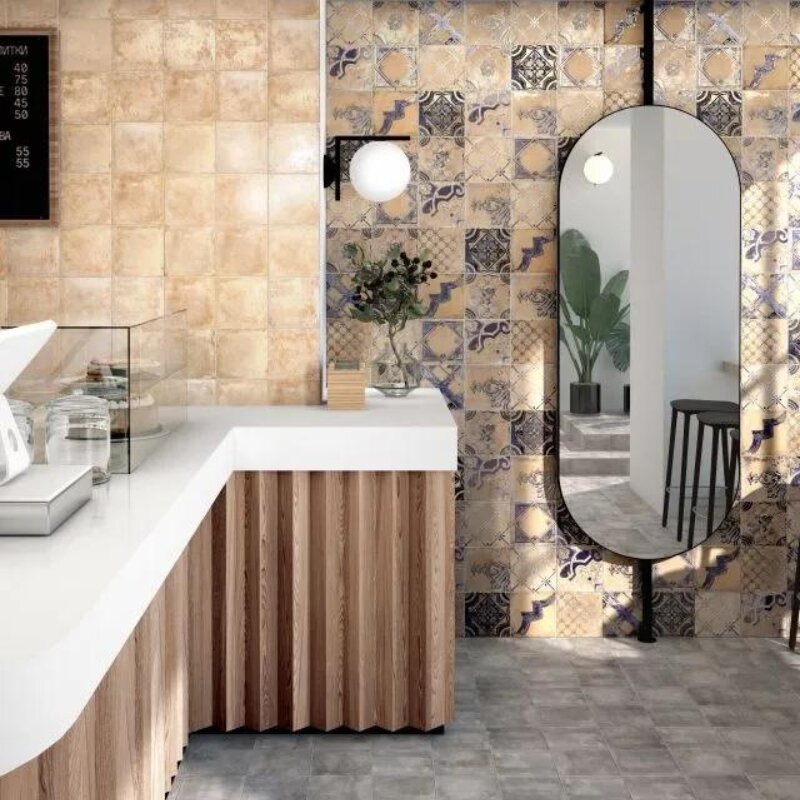 Плитка Mainzu Venezzia Cream Brillo 20x20 PT02990 под камень гладкая, глянцевая Мелкоформатная, изностойкая