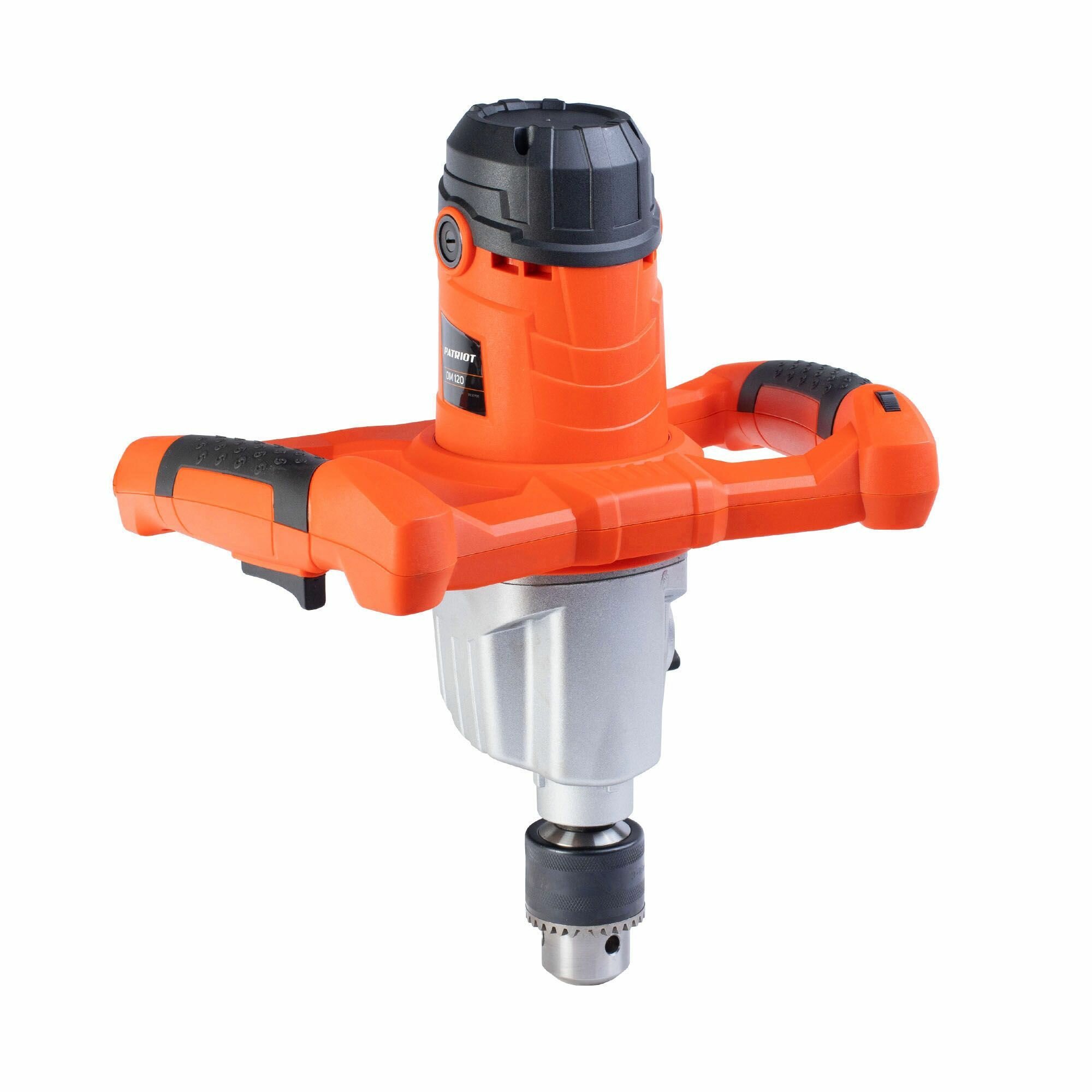 Дрель миксер электрическая PATRIOT DM 120, мощность 1275Вт, металлический редуктор, патрон 16 мм, без насадки миксера