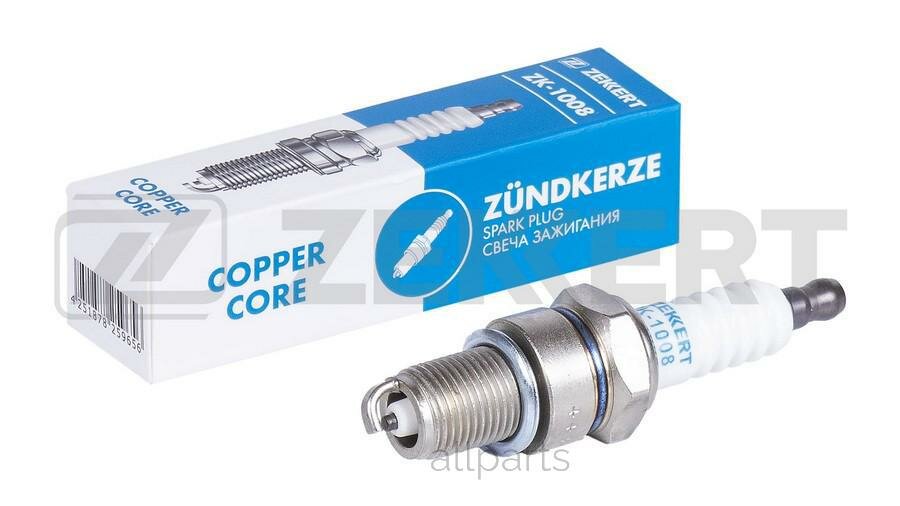 ZEKKERT ZK-1008 Свеча зажигания (аналог NGK 5339 цена за 1 шт.) Lada Kalina (111_) 04- Niva (2121 2131) 04- Hyun