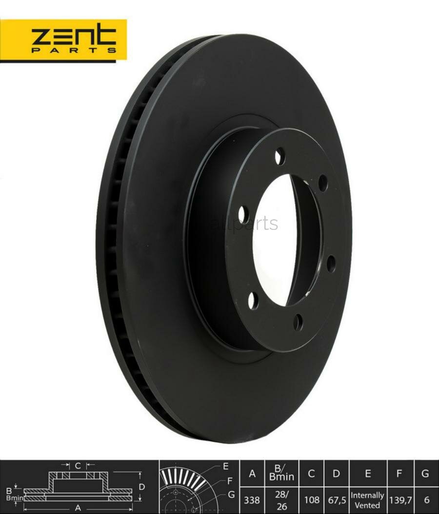 ZENTPARTS Z06045 Диск томозной