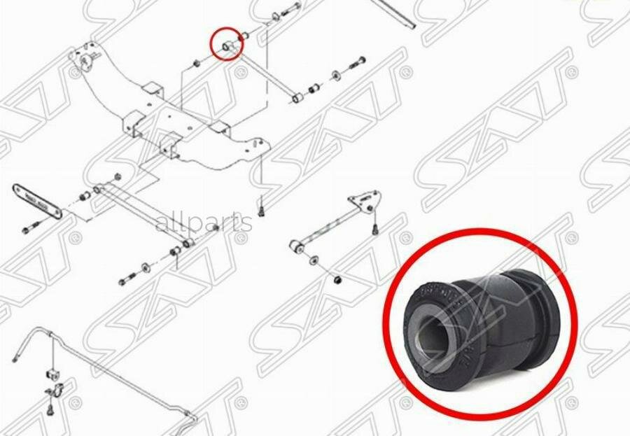 SAT ST-96550051 Сайлентблок рычага Audi A6 97-05 / Chevrolet Lacetti 04-13
