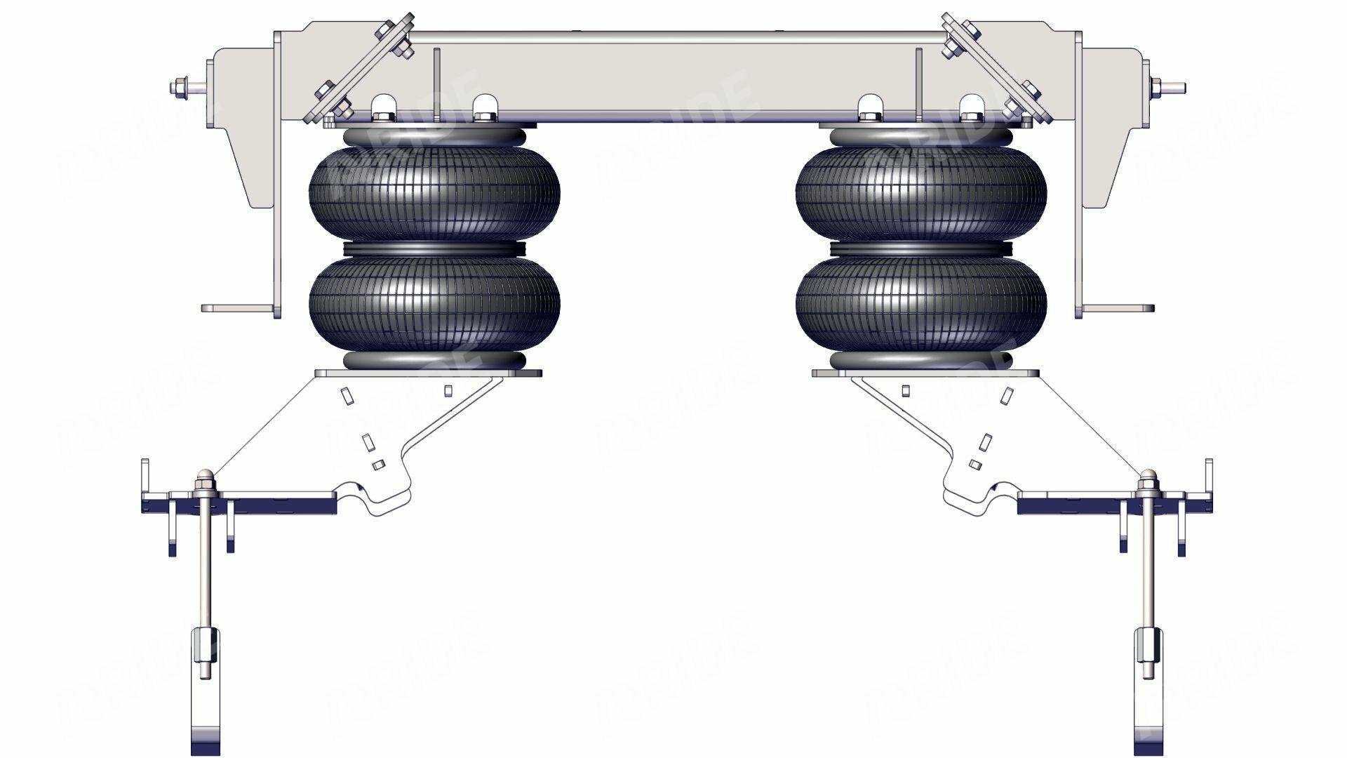 Пневмоподвеска для JAC N-120 (размерность колес 22.5), задняя ось, Арайд, 30030.02