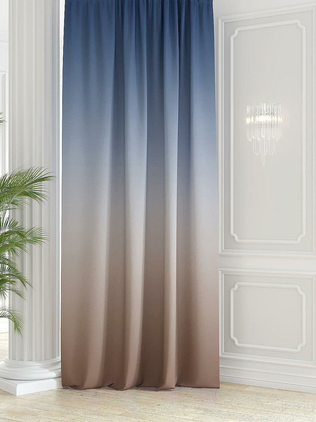 Штора для спальни и гостиной готовая 150x280 см с рисунком (965439-280)