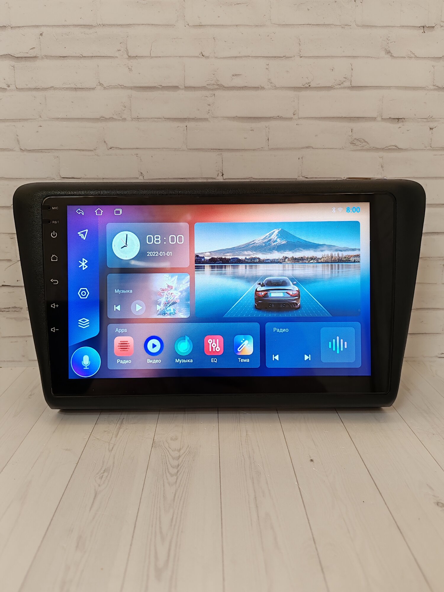 Магнитола андроид 8-ядерная, 4/64гб, сим-карта 4G, Блютуз, WiFi, GPS, USB, DSP, CarPlay, андроид 13, для Шкода Рапид (Skoda Rapid) 2013г +