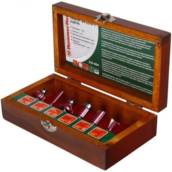 Фрезы набор Hammer Flex 222-004 6 штук № 1