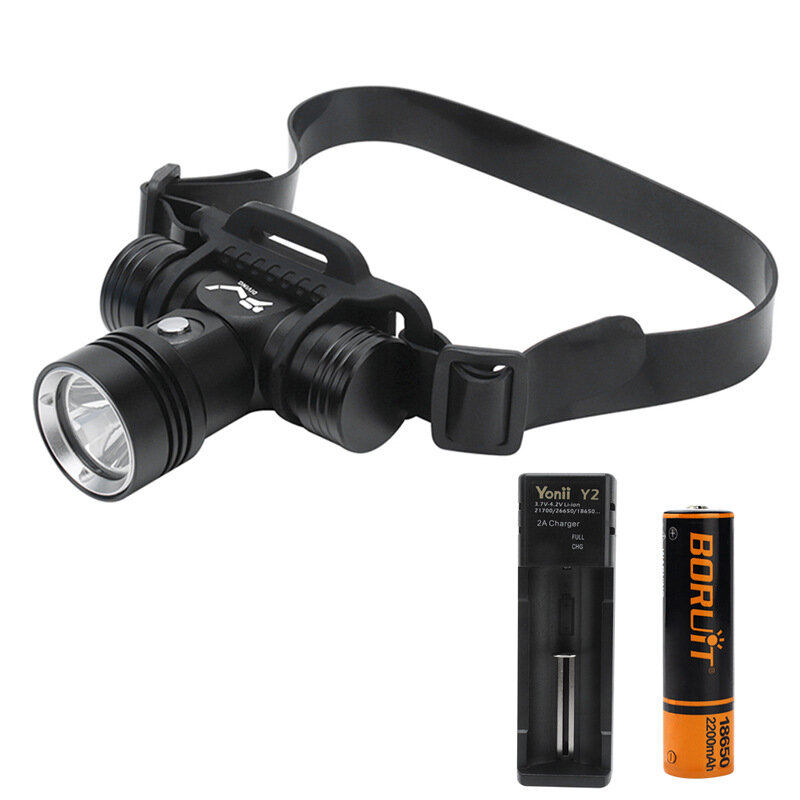 Фонарь для дайвинга, с литиевой батареей 18650, одиночное зарядное устройство