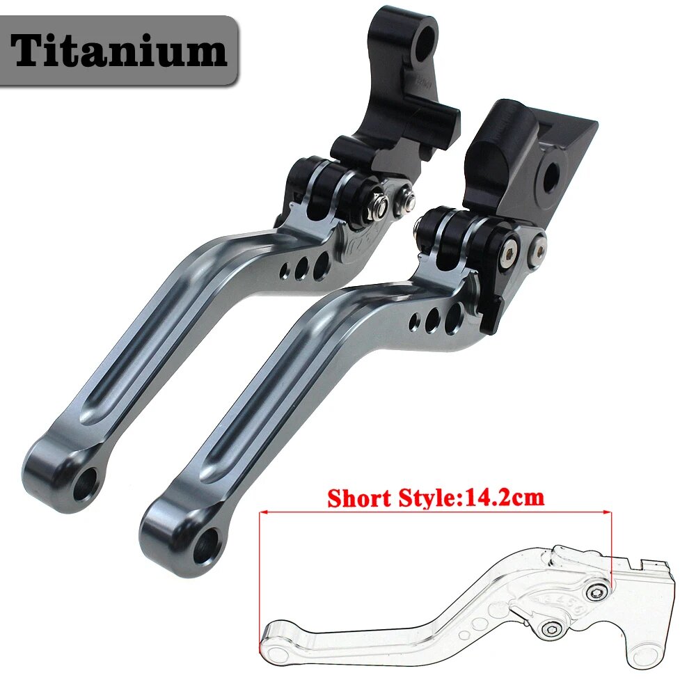 Мото ручки рычаги Triumph Daytona 675 2006-2017, Titanium, Short