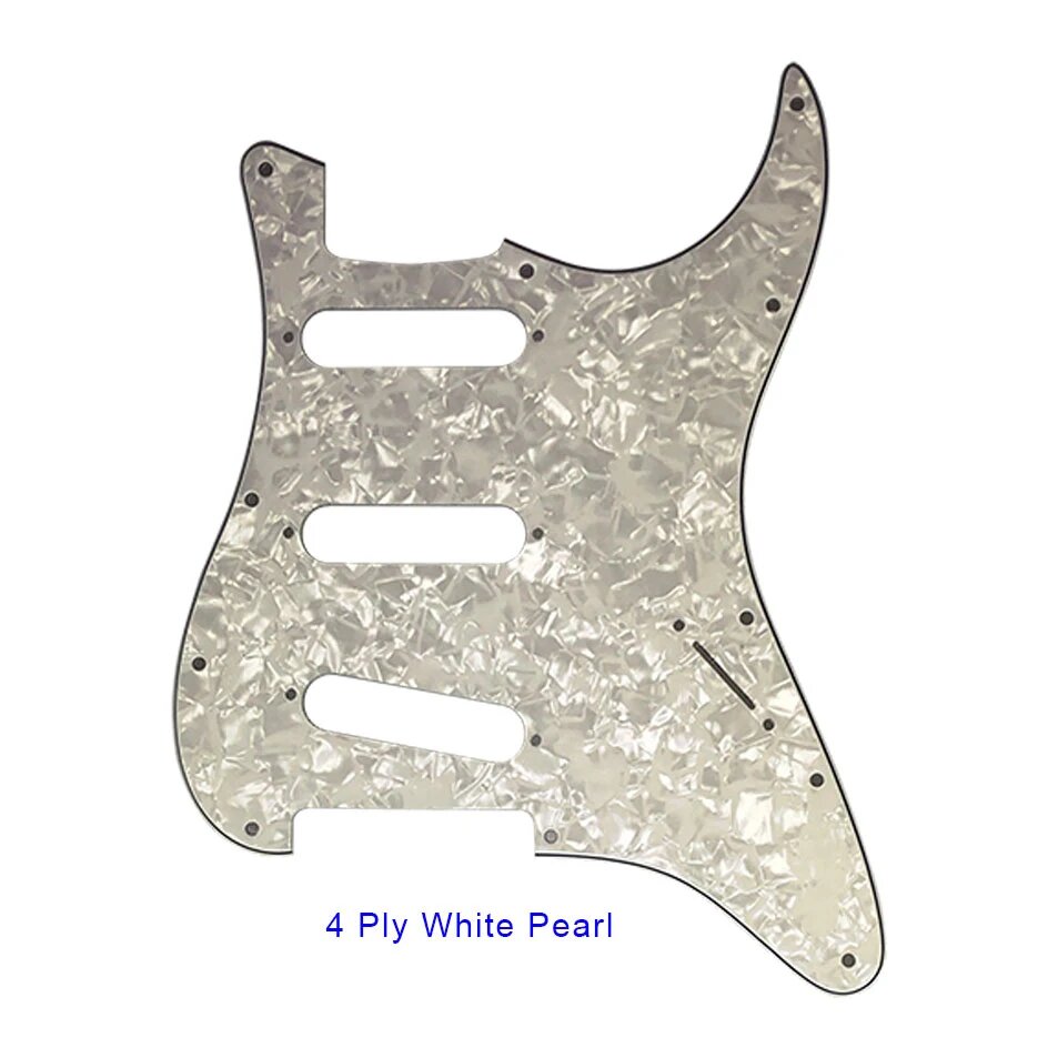 Накладка для гитары Fender Strat, 4Ply White Pearl