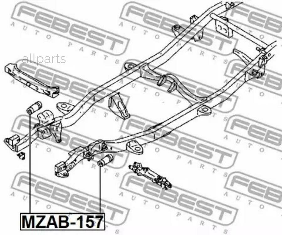 FEBEST MZAB-157 Сайлентблок переднего нижнего рычага