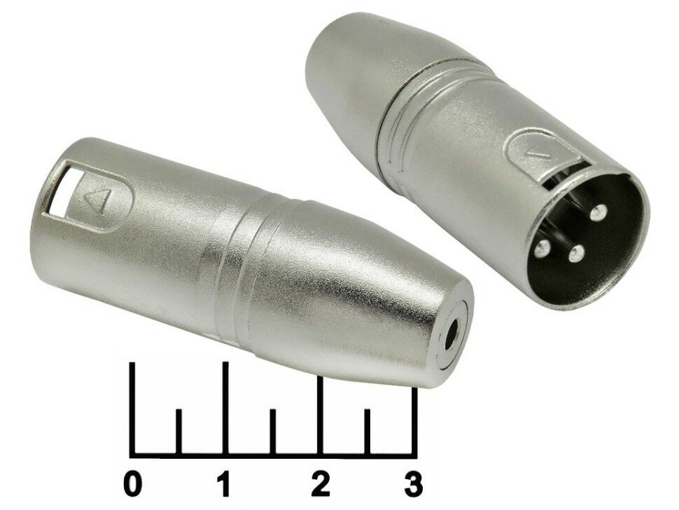 Переходник XLR штекер/AUD 3.5 гнездо стерео (12-0042)
