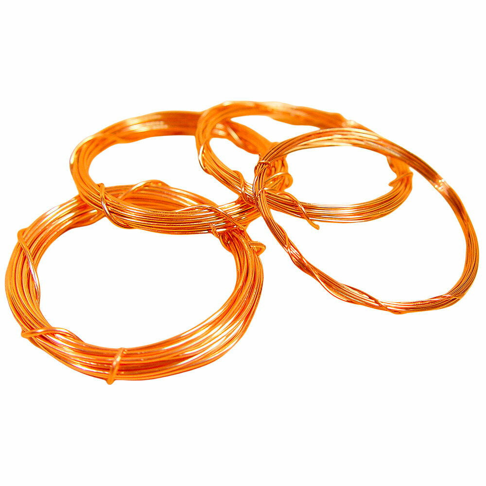 Проволока медная толщиной 0.5, 0.8, 1, 1.2 мм, длина 2 м, материал для моделирования, Россия