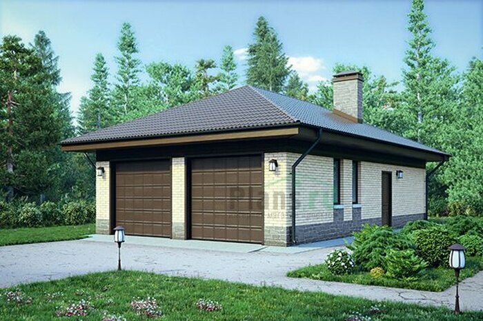 Проект дома Plans-39-74 (66 кв. м, поризованный кирпич)