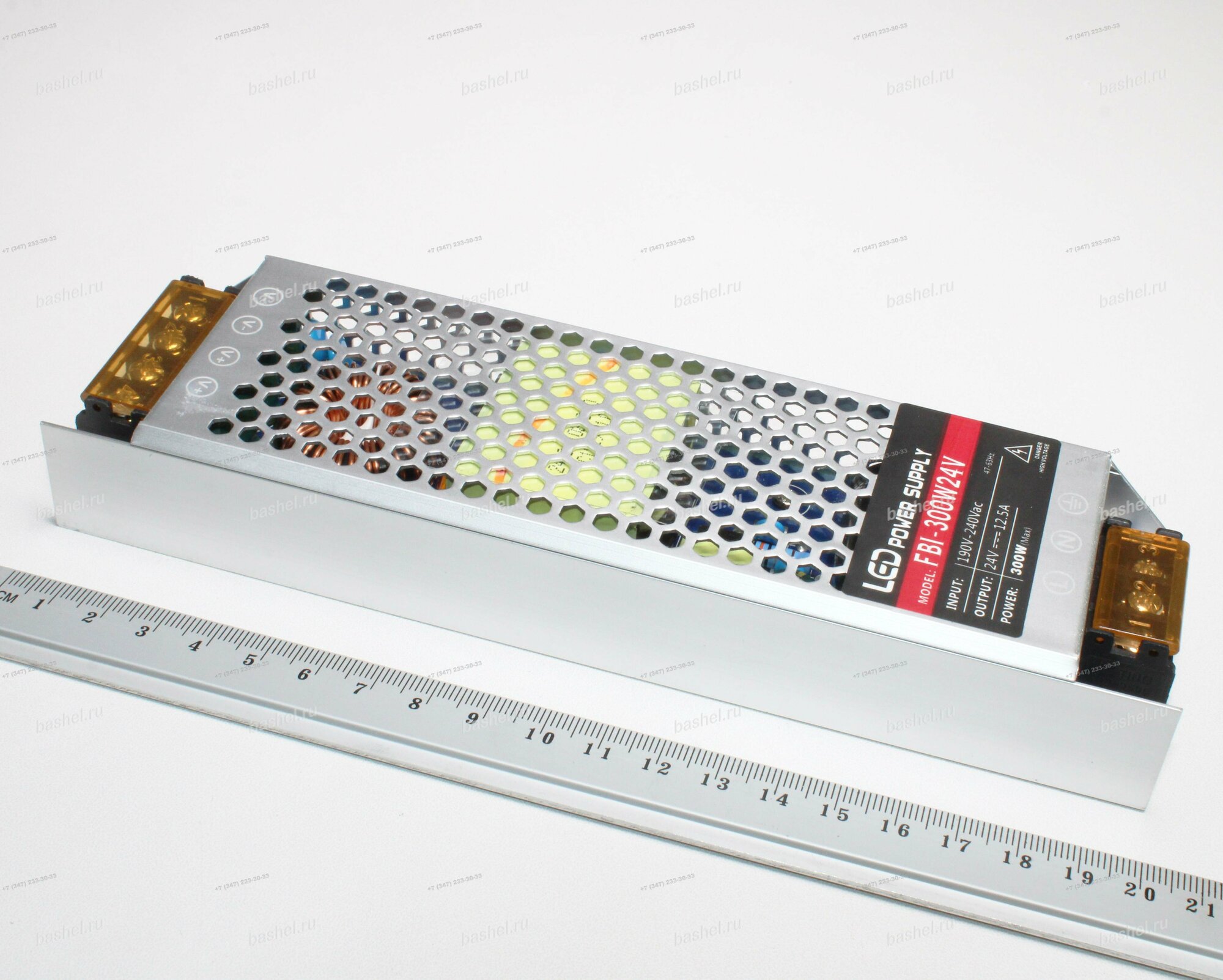 24V, 300W, 12.5A, 190-240VAC FBI-300W24V, Модуль питания сетевой (блок питания с винтами), 201x59x29мм