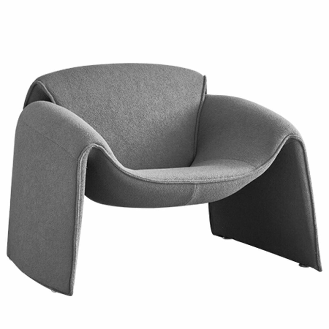 Дизайнерское М-образное кресло LE CLUB (серый)