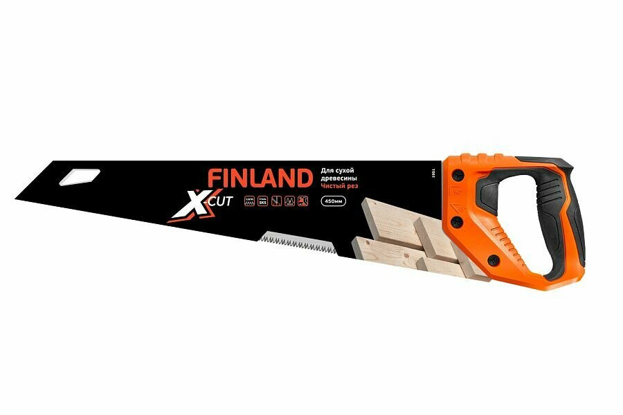 Ножовка по сухой древесине FINLAND 450 мм, 7-8TPI, арт.1951