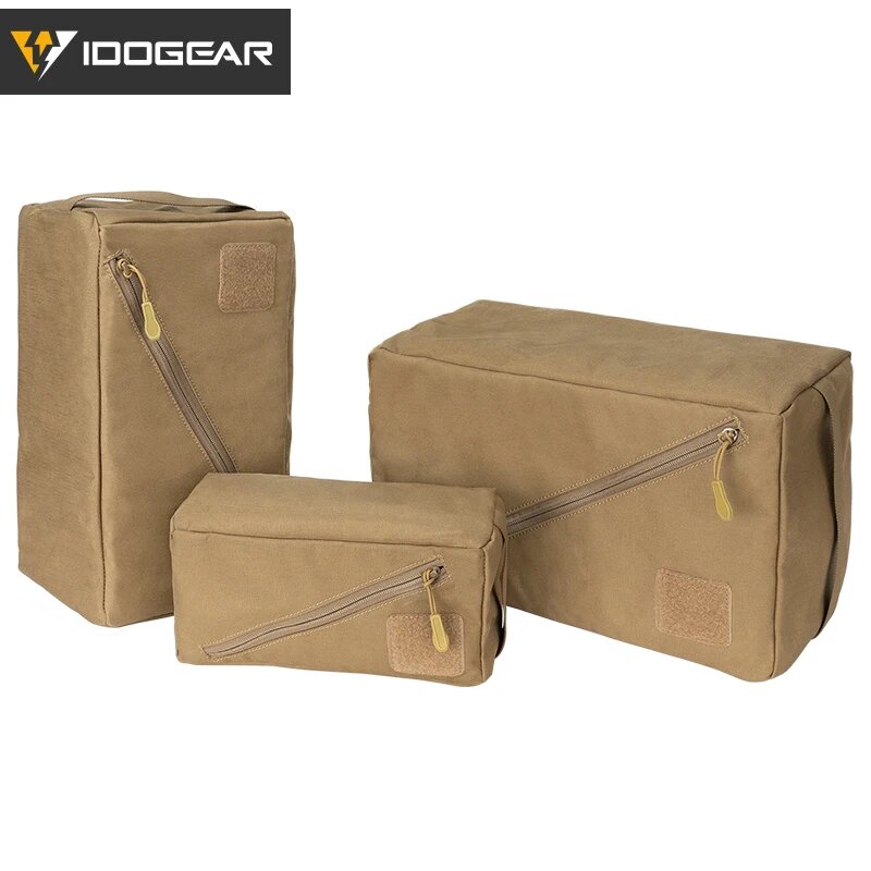 IDOGEAR Тактические сумки для аксессуаров 3 шт, камуфляж Бежевый, Coyote Brown