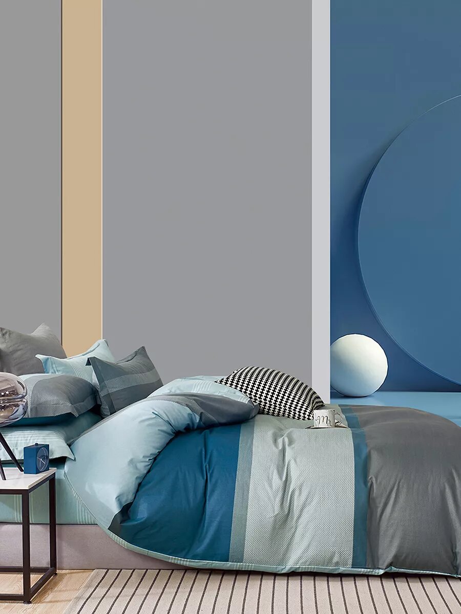 Постельное белье евро 4 наволочки хлопок Twill