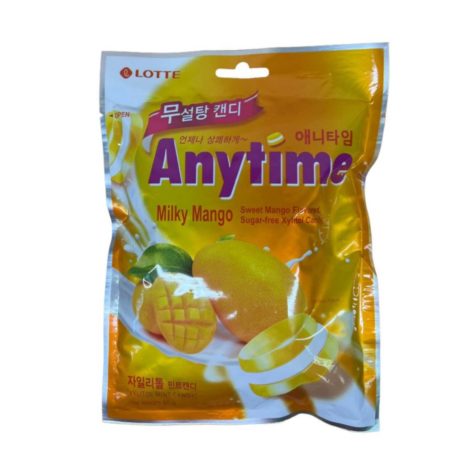 Леденцы Lotte Anytime Milky Mango без сахара 60 г