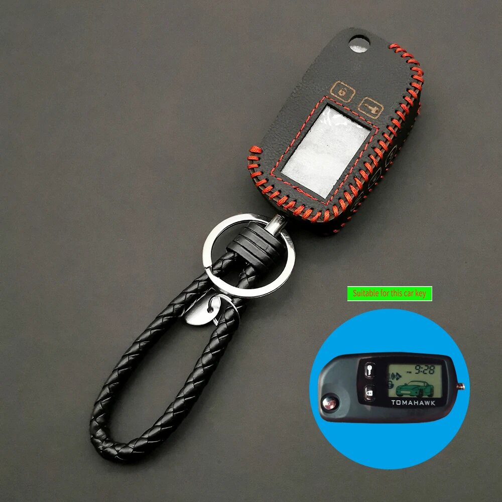 Кожаный чехол для ключей Tomahawk TW9010 TW9020 TW9030, чехол для брелока с необрезанным лезвием TW 9010, складной автомобильный флип-пульт дистанционного управления