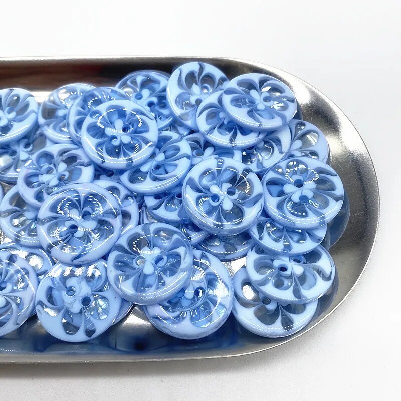 Пуговицы для детской одежды, 14-21 мм, пуговицы карамельных цветов, Мультяшные цветные пуговицы с двумя глазками для свадебного декора, Швейные аксессуары #02