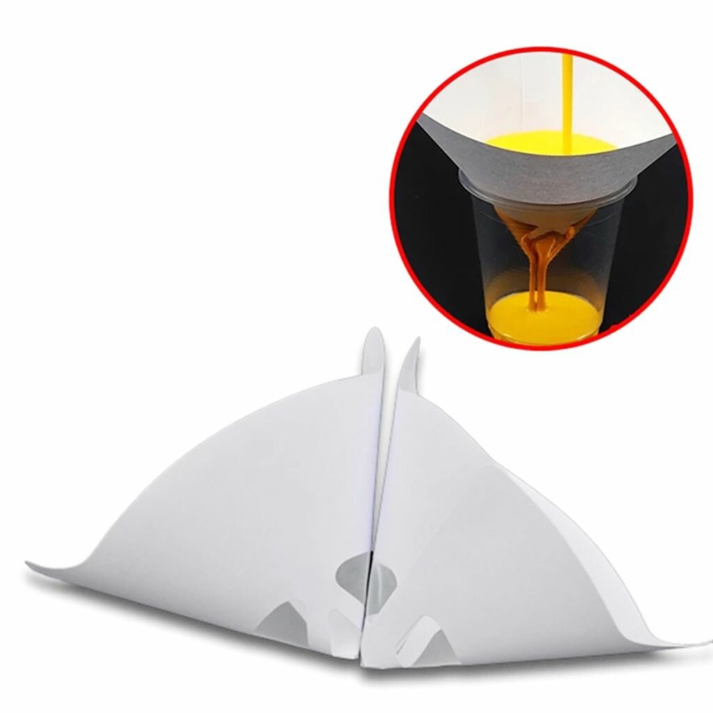 50 шт. фильтр для 3D-принтера Sla, УФ-смола, белый бумажный стаканчик, более толстая воронка, расходные материалы для фотоотверждения