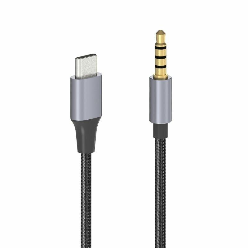Кабель USB-C на 3.5 мм AUX, - 4 полюса 50 см