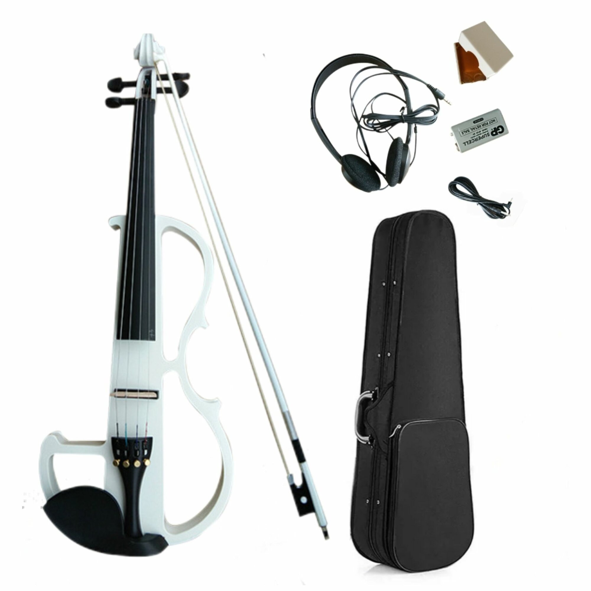 Электроскрипка размер 4/4, белое