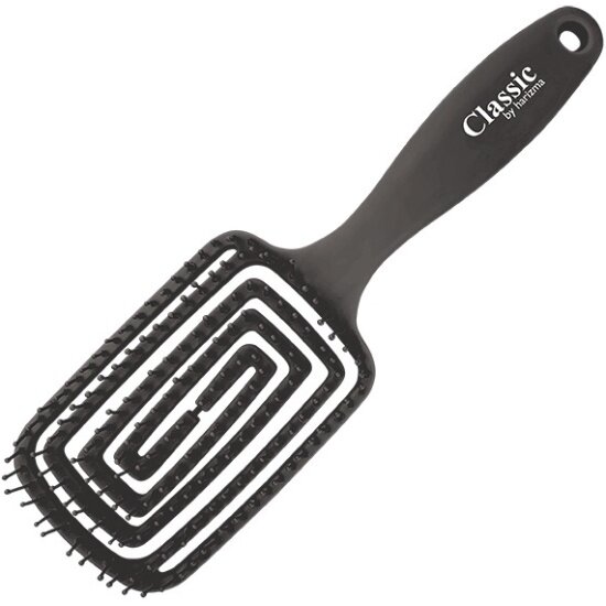 Щетка для волос Harizma продувная, прямоугольная, черная