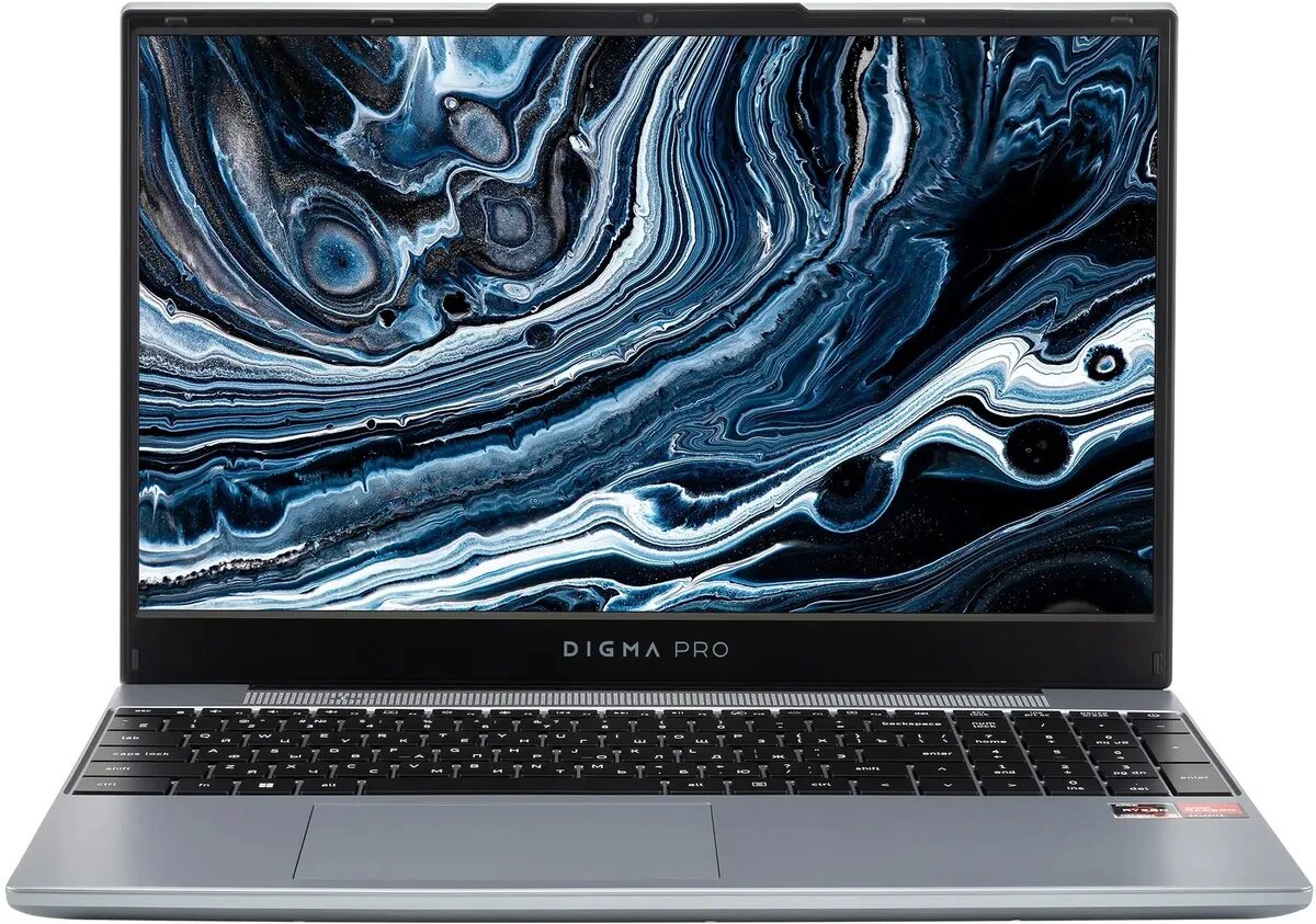 DN16N1-8CXW01 / Ноутбук DIGMA PRO Breve 15.6", IPS, AMD Ryzen 5 Pro 5675U 2.3ГГц, 6-ядерный, 8ГБ DDR