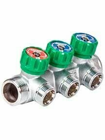 Zeissler распредилительная гребенка 3 отвода ф1" х 3/4" EU