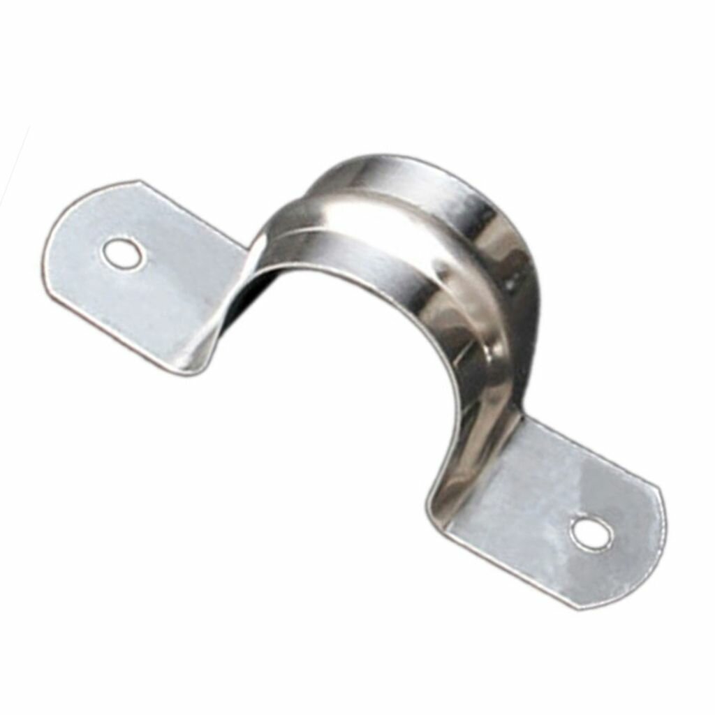 100/50 шт, жесткие зажимы для труб из нержавеющей стали, кронштейн с двумя отверстиями, утолщенный монтажный зажим, прост в установке