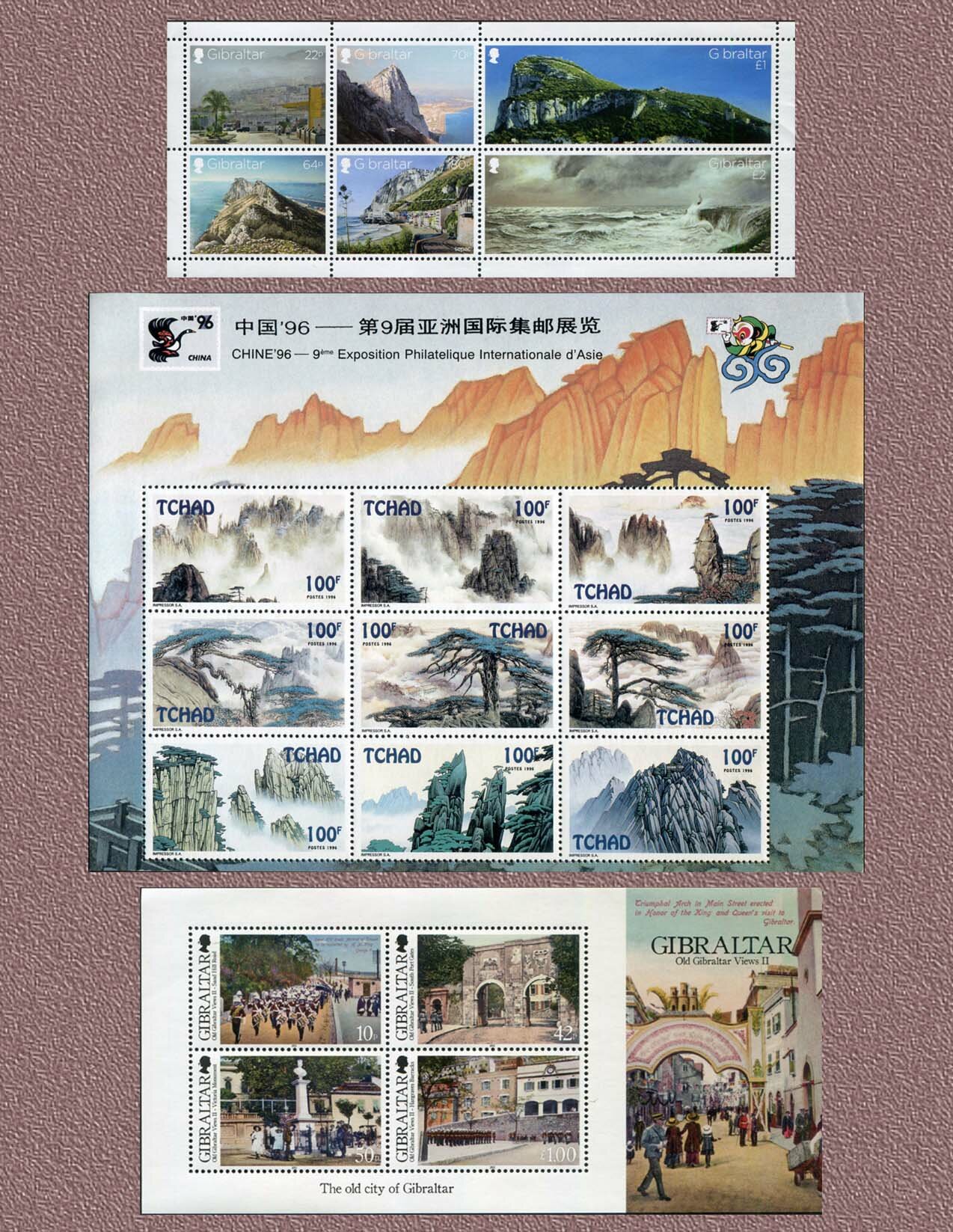 Коллекция почтовых марок "Прекрасные уголки нашей планеты"