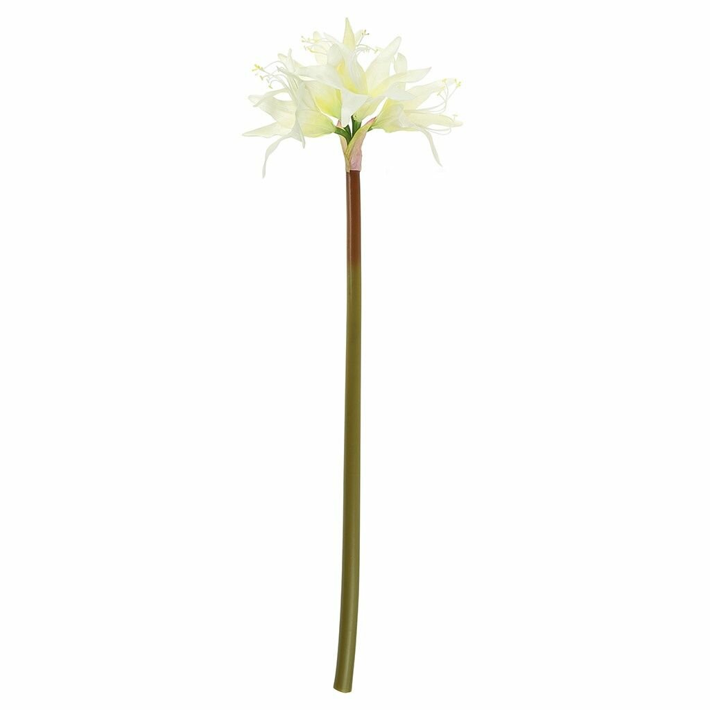 Декоративный цветок КНР "Амариллис", белый, 75 см, 4 соцветия, 14х10 см, 1 бутон