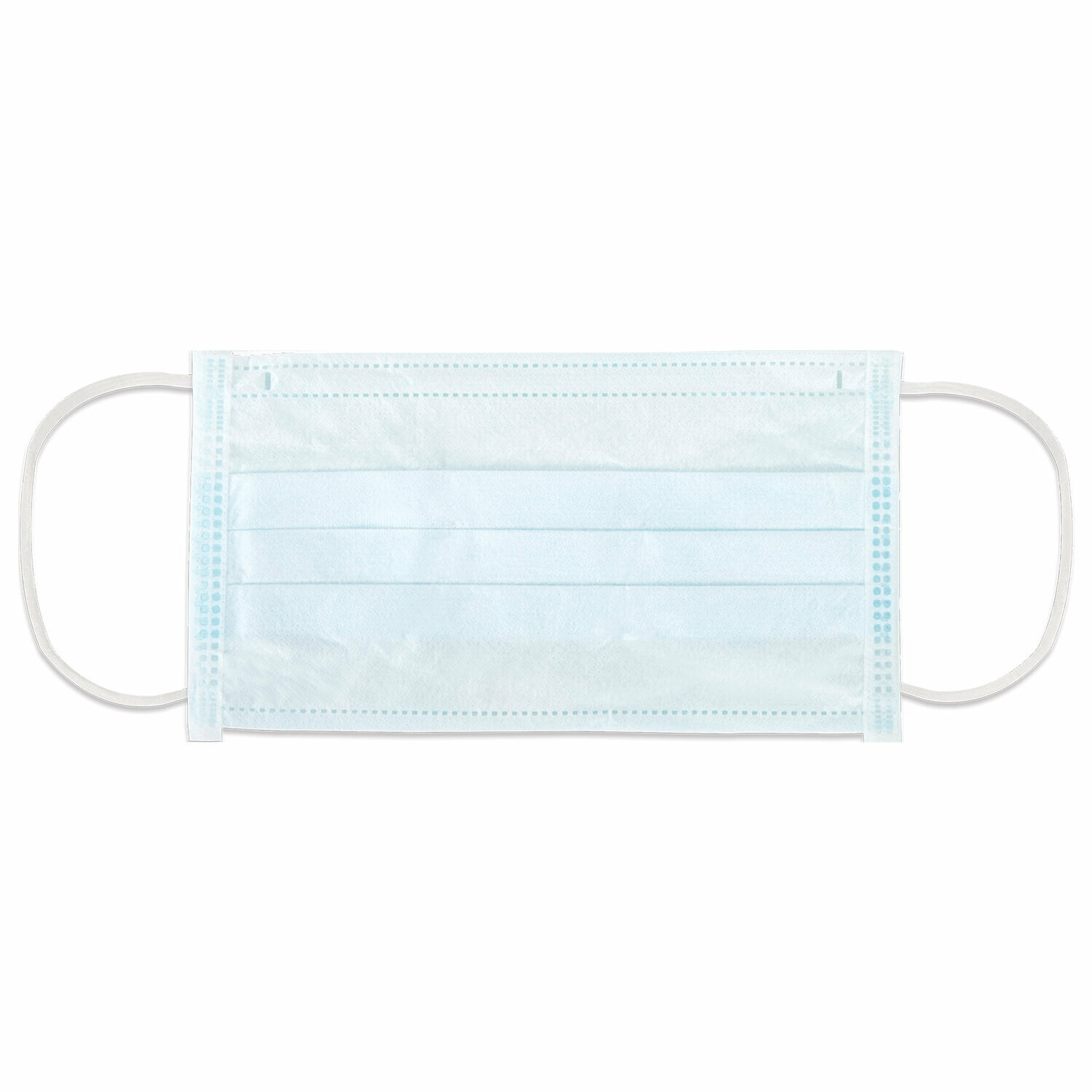 Маска медицинская гекса одноразовая, комплект 100 шт, короб, 3-х слойный фильтр мельтблаун, голубая